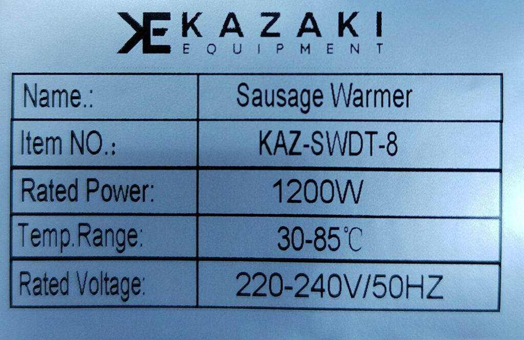 Pølsekoker | 1,2KW | Kazaki - med tappekran + skille - EM Storkjøkken AS